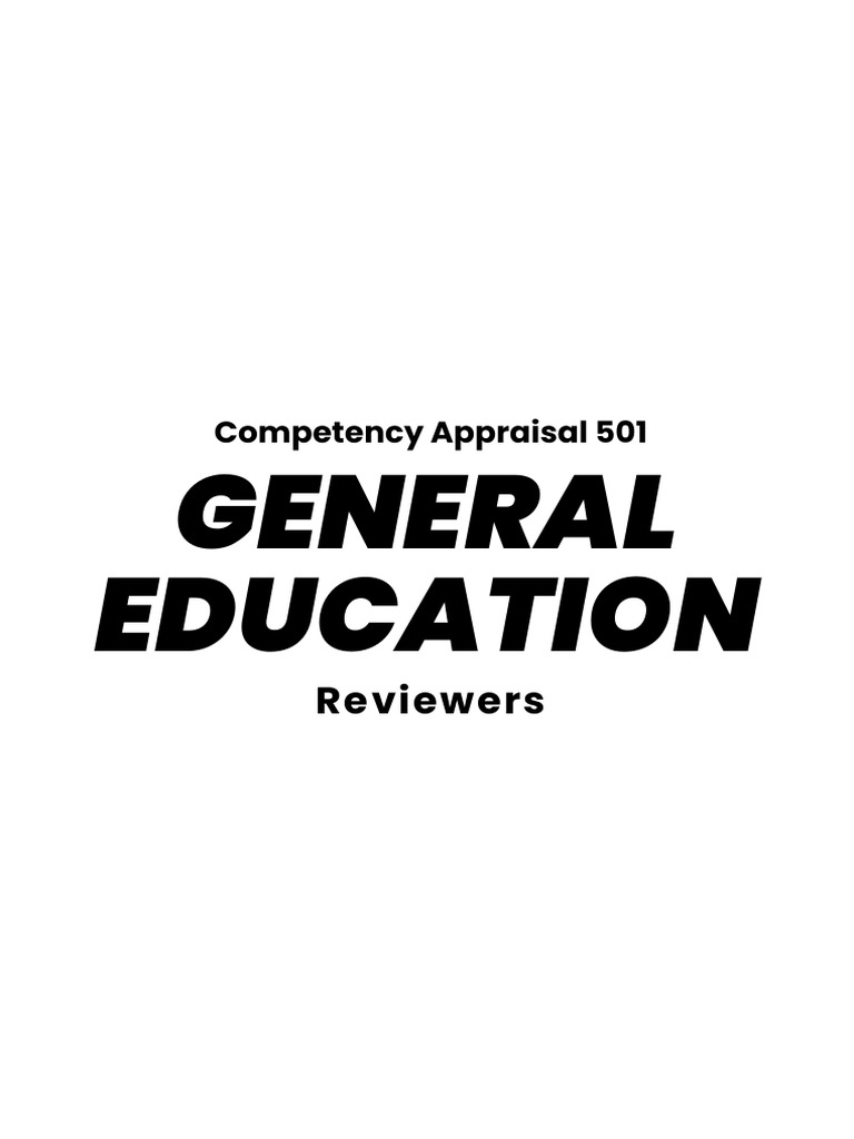 CA 501 - Gen Ed Reviewers v4 | PDF
