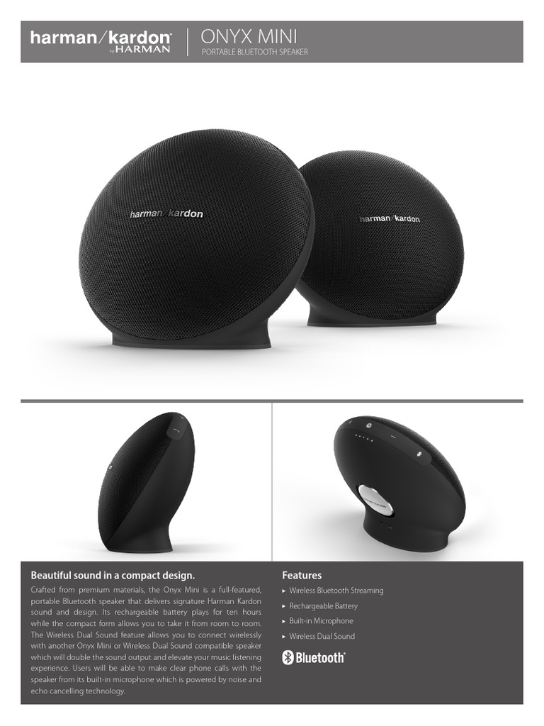Specification Sheet - Onyx Mini (English) | PDF
