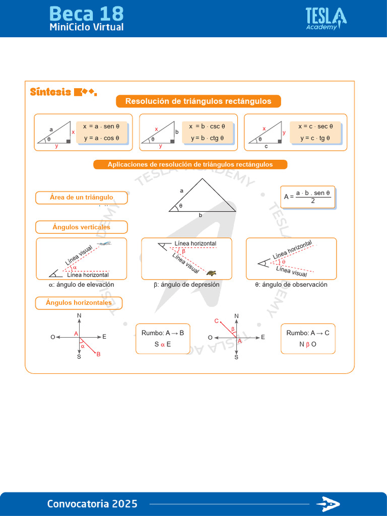 Aplicaciones de Triángulos Rectángulos BK18 | PDF