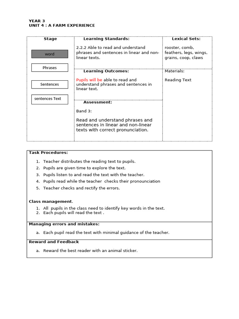 Year 3 Task - Reading | PDF