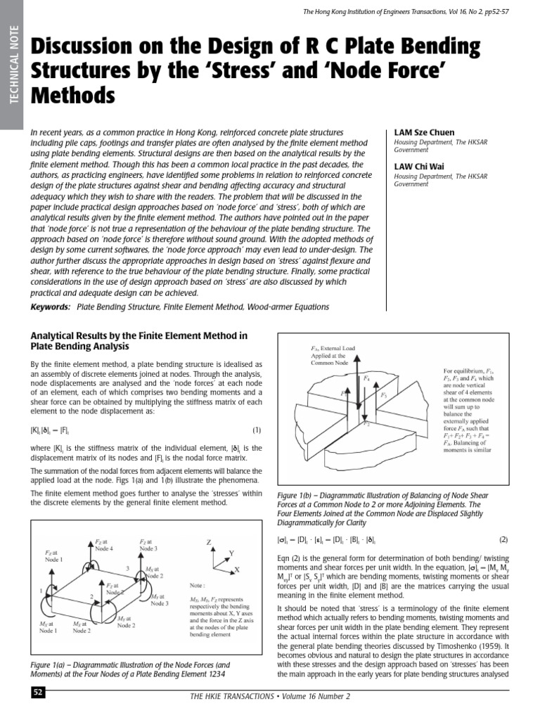Discussion On The Design of R C Plate Bending Structures by The Stress ...