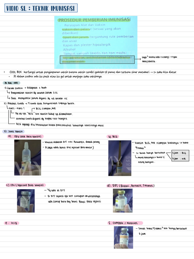 (CTT) Teknik Imunisasi | PDF