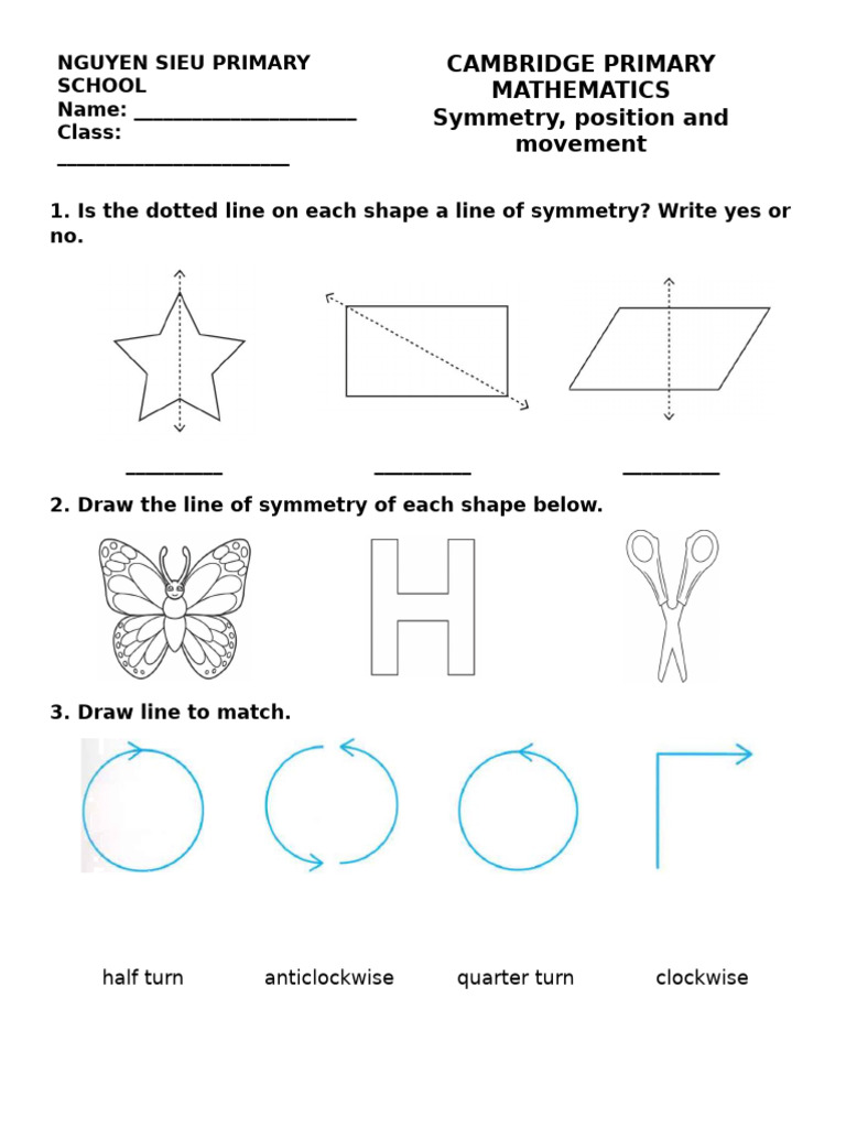 2CI.Symmetry, position and movement | PDF