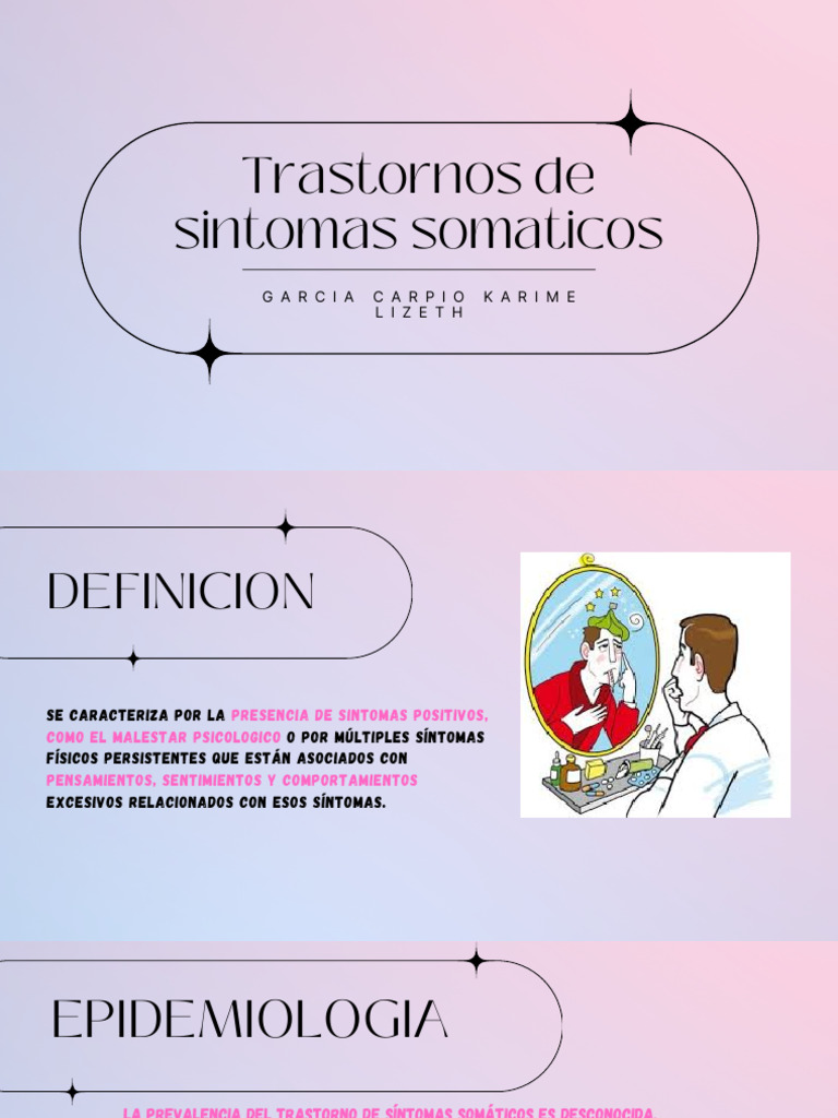 Presentación de Salud Mental Psicología Transtornos de Sintomas Somaticos | PDF