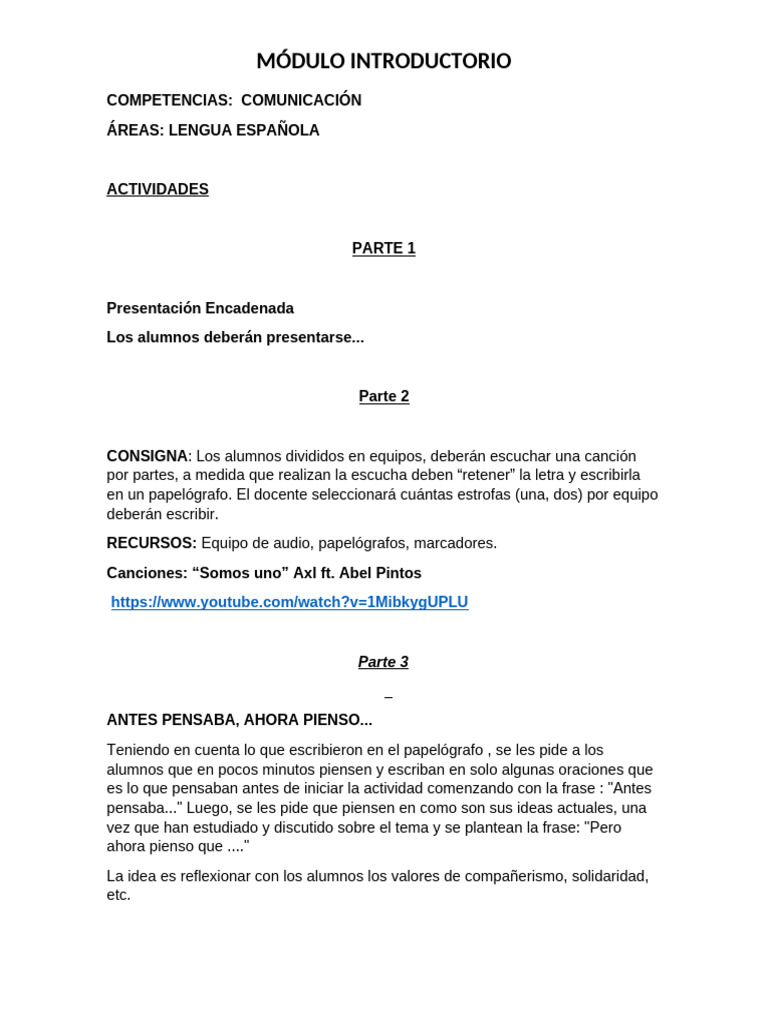 Módulo Introductorio Prof. MC PDF | PDF