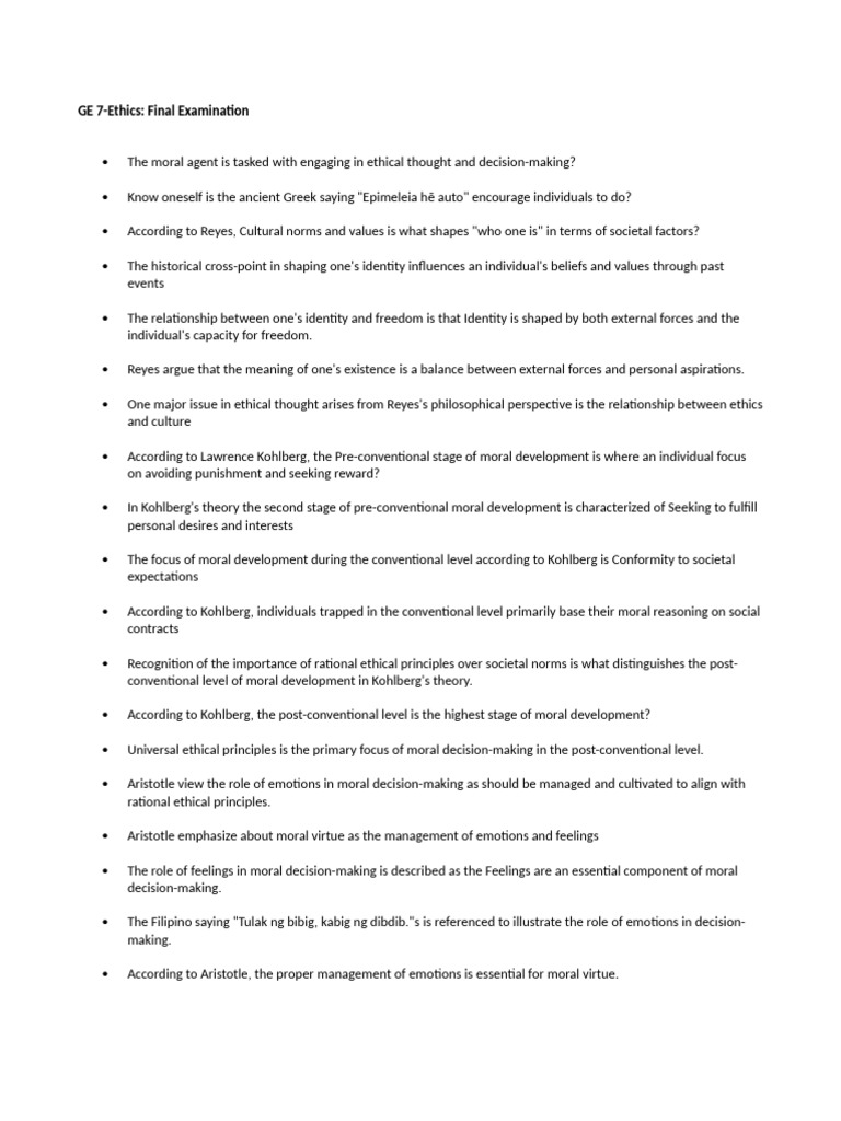 GE7 Final Pointers For Review | PDF