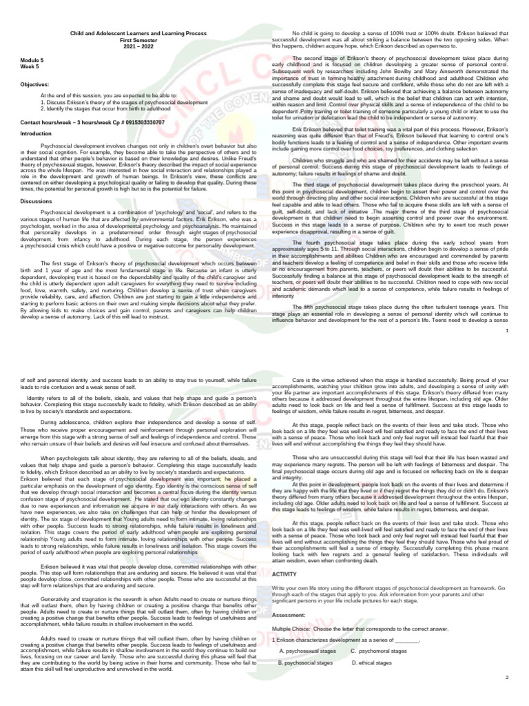 Module 5 Wk5 Format in Child Development 5 | PDF