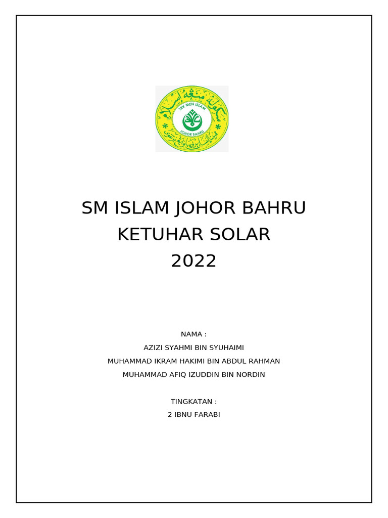 Projek Ketuhar Solar | PDF