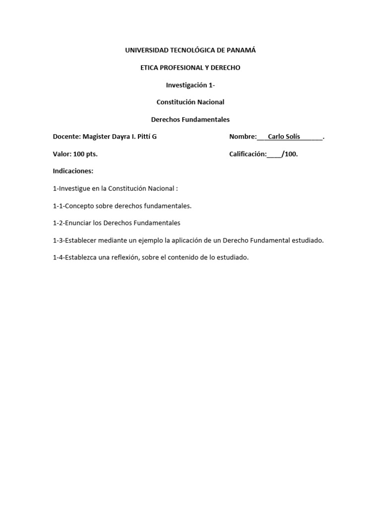 Investigacion 1 Der Fundam C Nacional | PDF