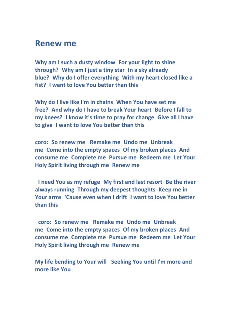 Spiritual Renewal Prayer Poem | PDF