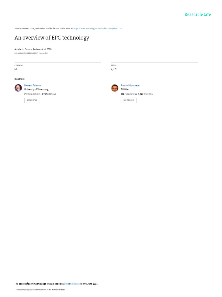 Thiesse Overview EPC | PDF