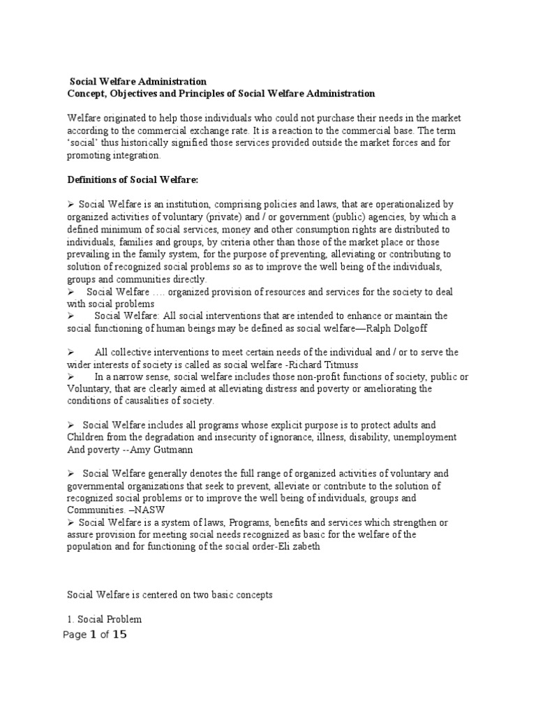 Social Welfare | Welfare State | Welfare