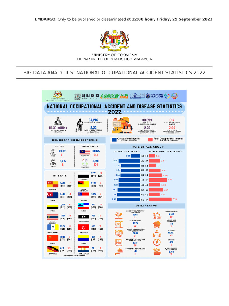 Big Data Analytics: National Occupational Accident Statistics 2022 | PDF