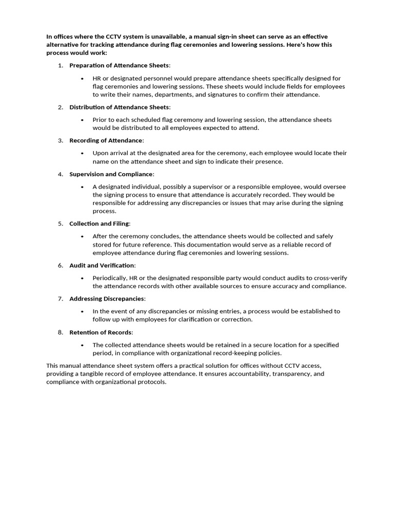 Attendance Monitoring Mechanism | PDF