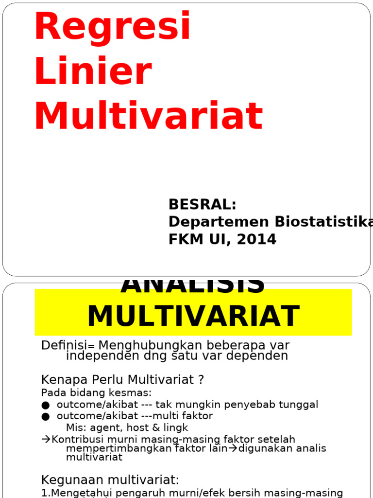 5c. Regresi - Linier.multivariat ( | PDF