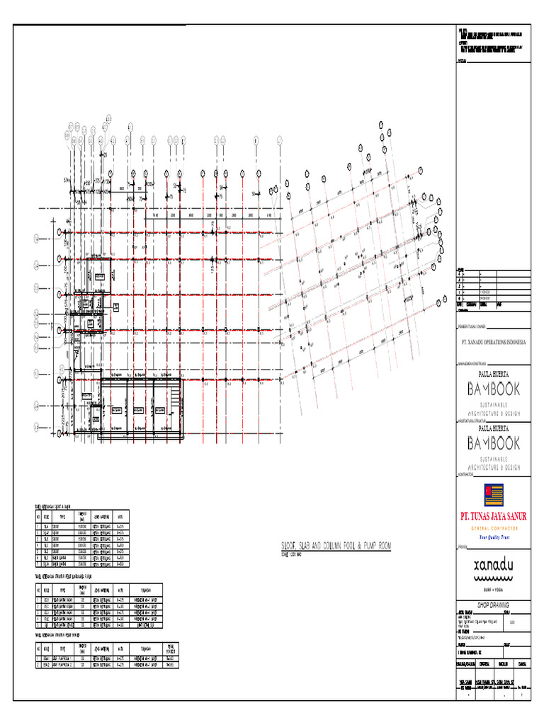 Shop Drawing Struktur Main Building Sloof, Beam, Column, Slab R1 | PDF