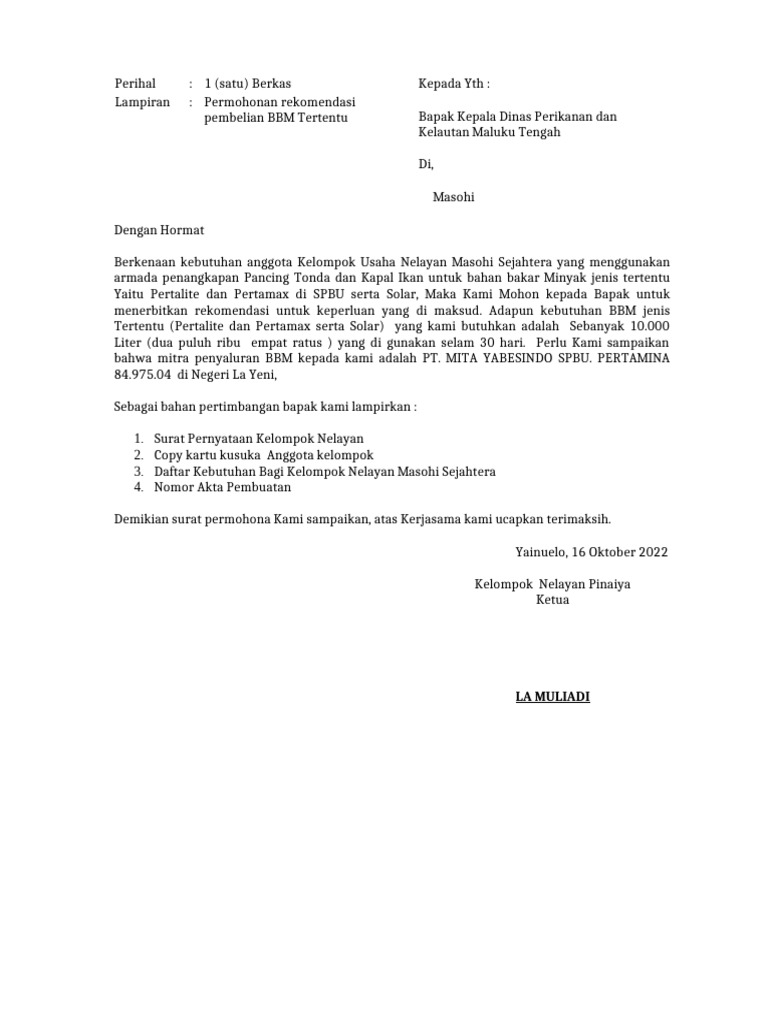 Kelompok BBM Masohi Sejahtera | PDF | Teknologi & Rekayasa