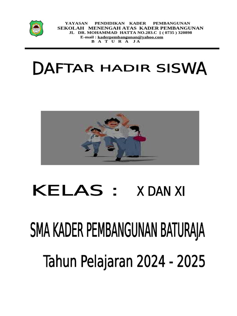 Halaman Sampul Absen | PDF