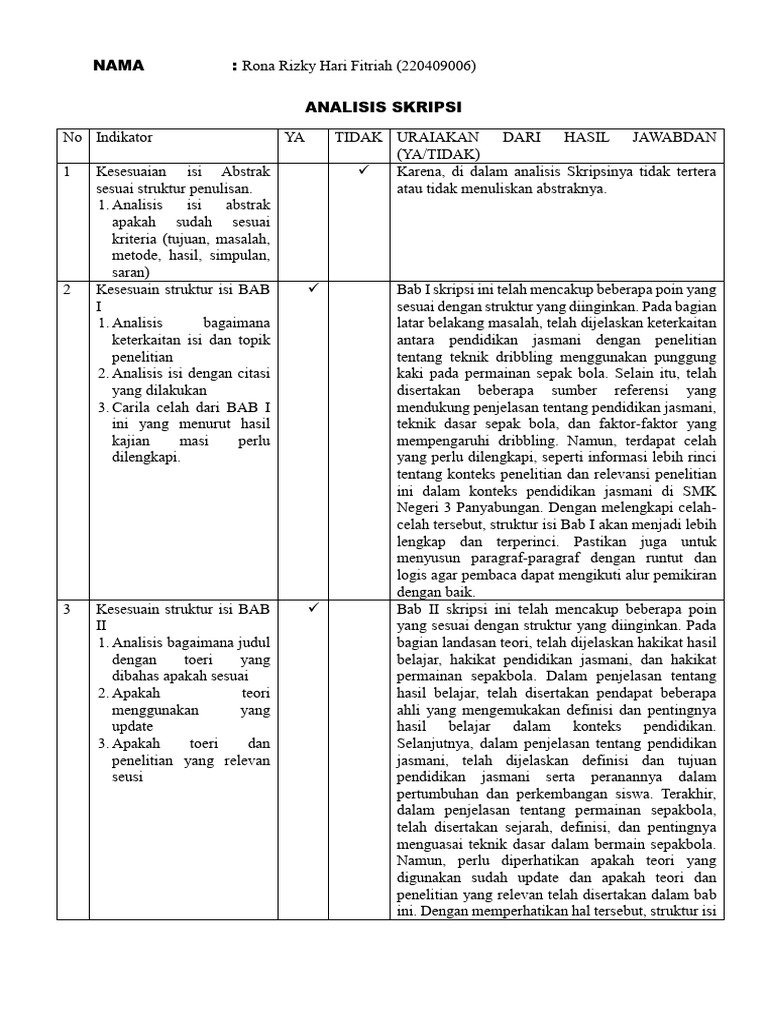 ANALISIS SKRIPSI (Rizky) | PDF
