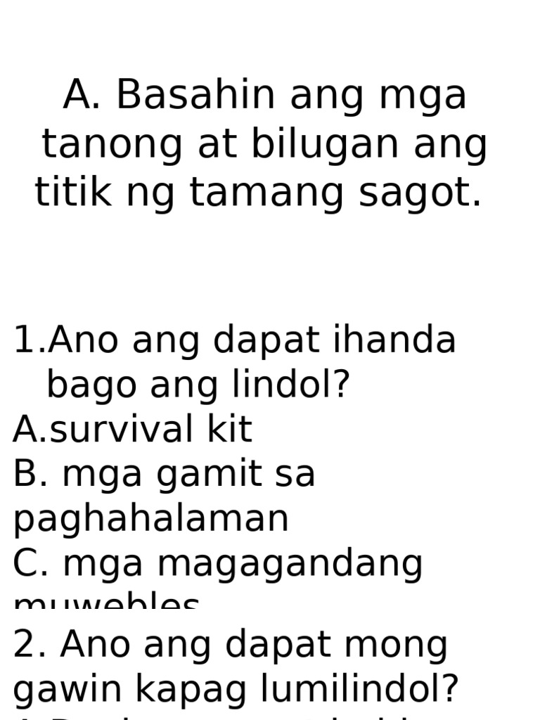 Filipino Achievement Test | PDF