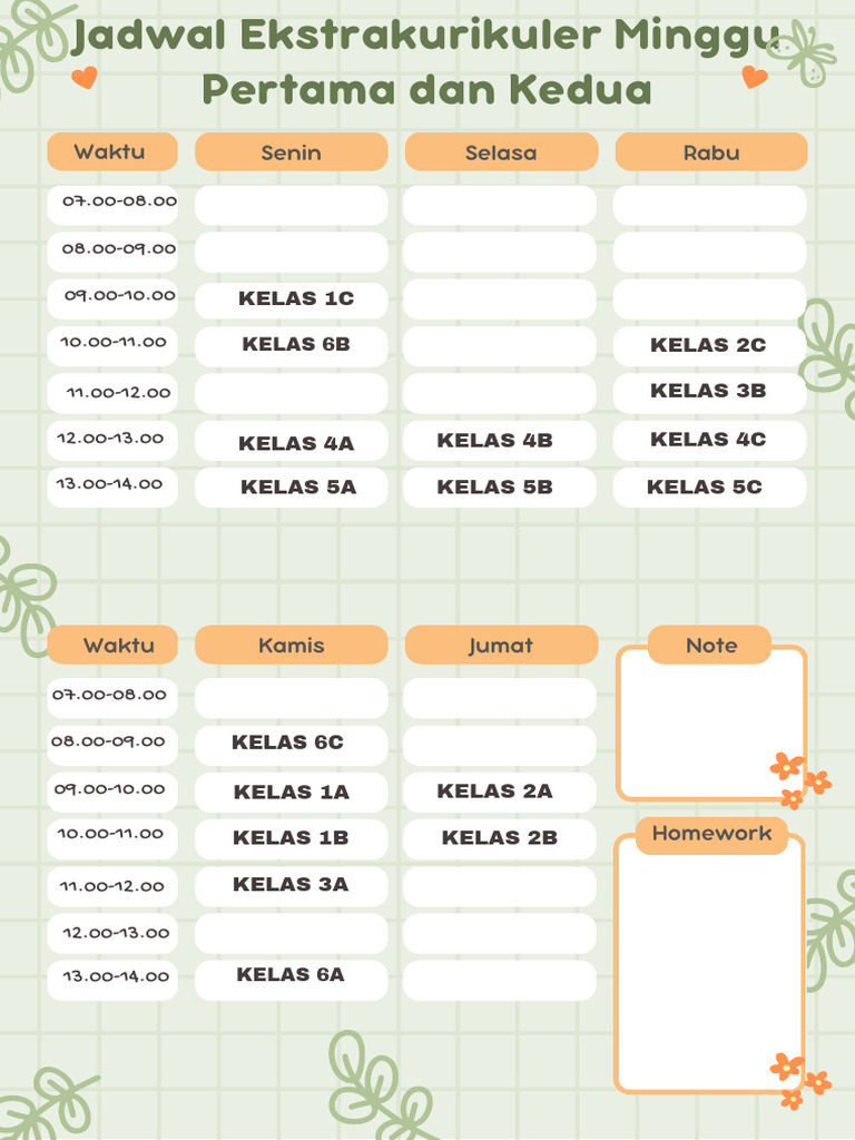 Jadwal Eskul Komputer | PDF