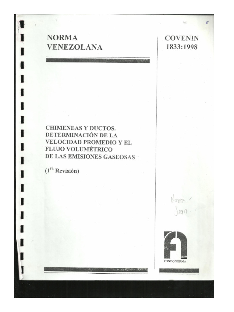 COVENIN 1833-1998 | PDF