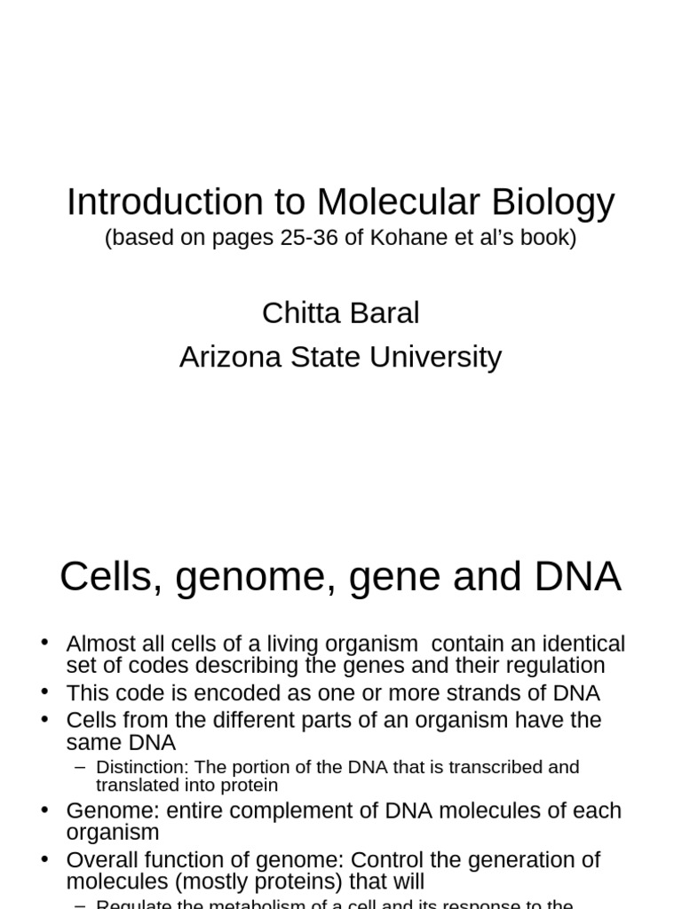 Intro Molecular Biology | PDF
