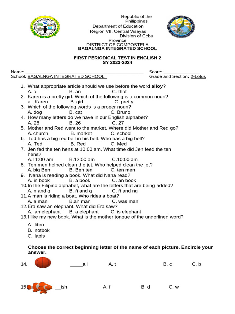 q1 English 2 | PDF
