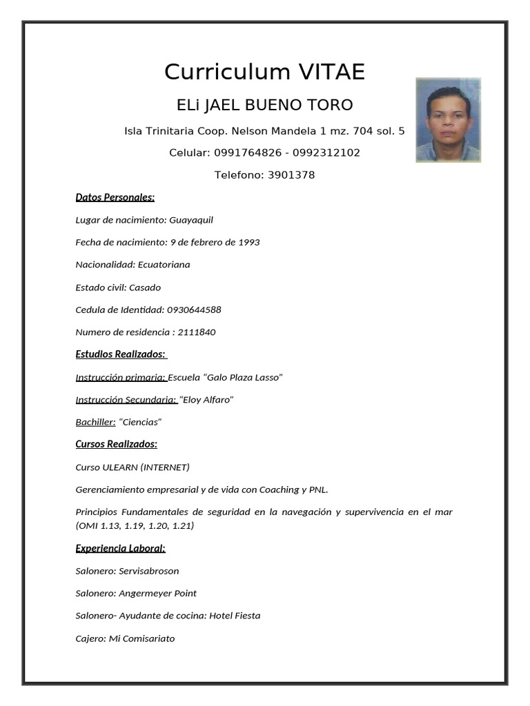 Curriculum VITAE Eli | PDF