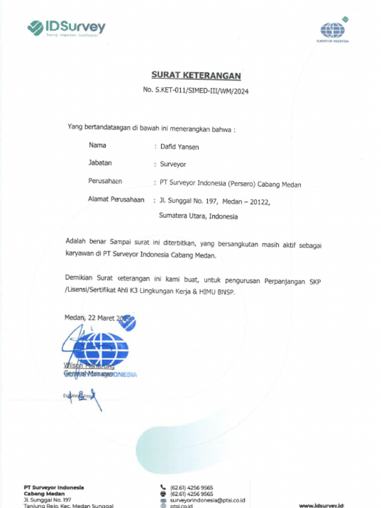 Surat Keterangan | PDF