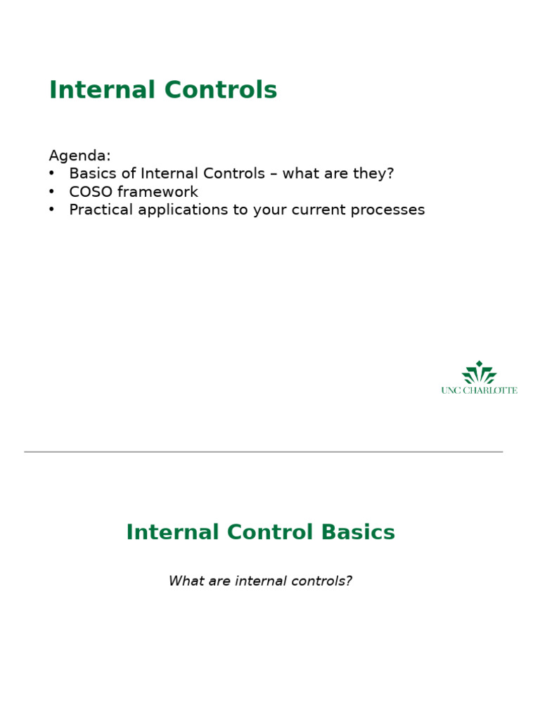 Internal Control - COSO Framework | PDF