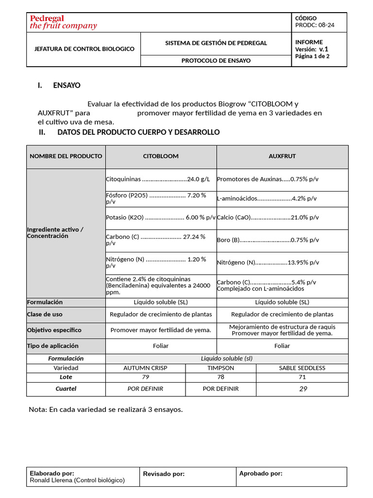 Protocolo Biogrow | PDF
