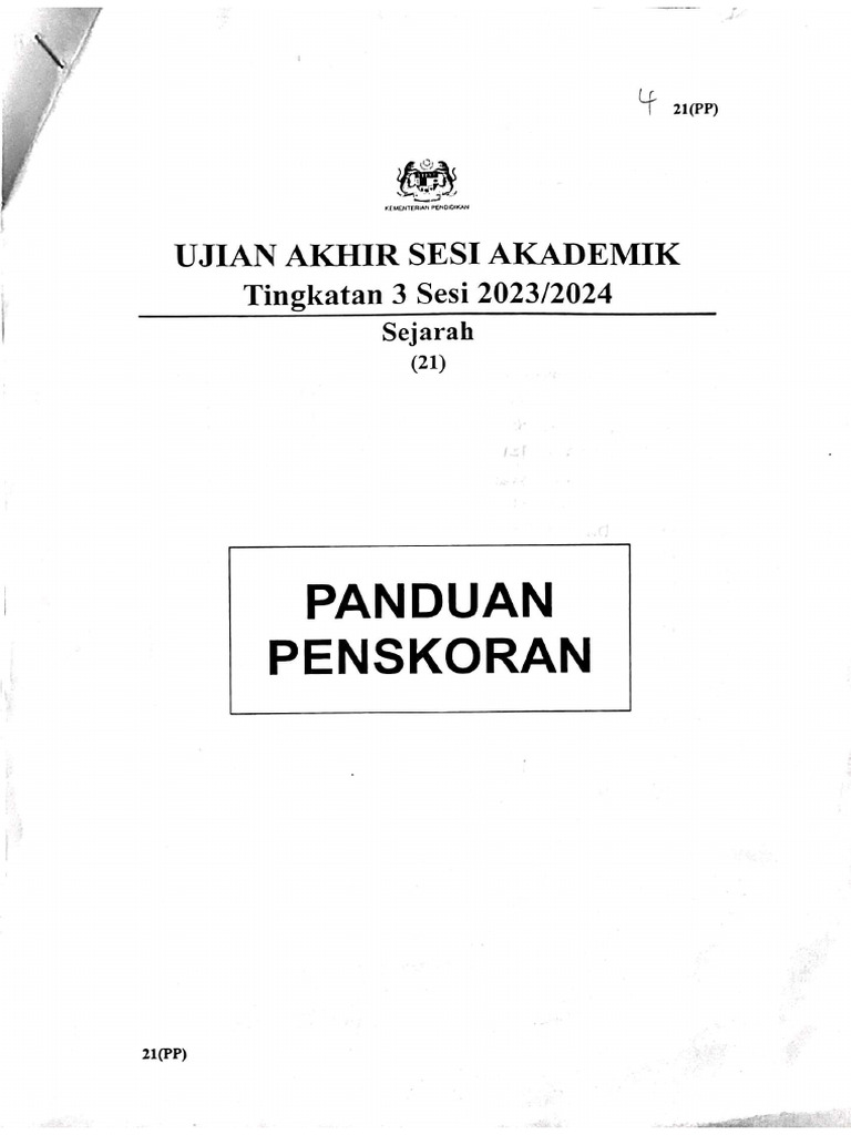 Skema Sejarah Uasa T3 2023 | PDF