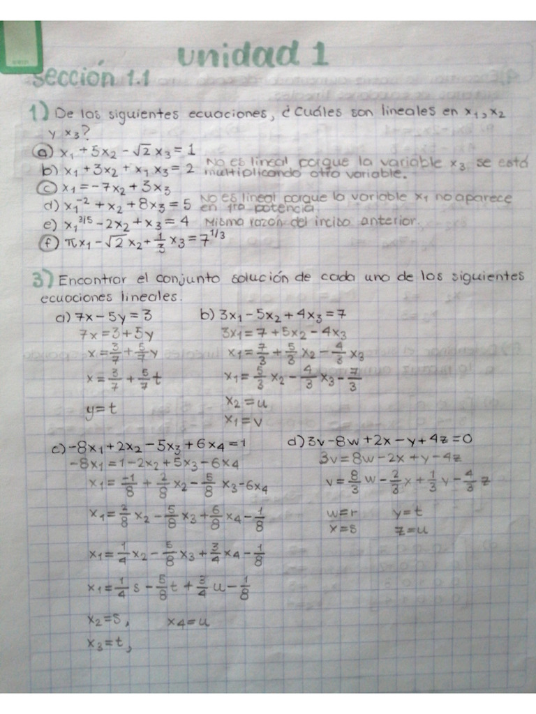 Ejercicios Resueltos Unidad 1 Sistemas de Ecuaciones Lineales (ANTON) | PDF