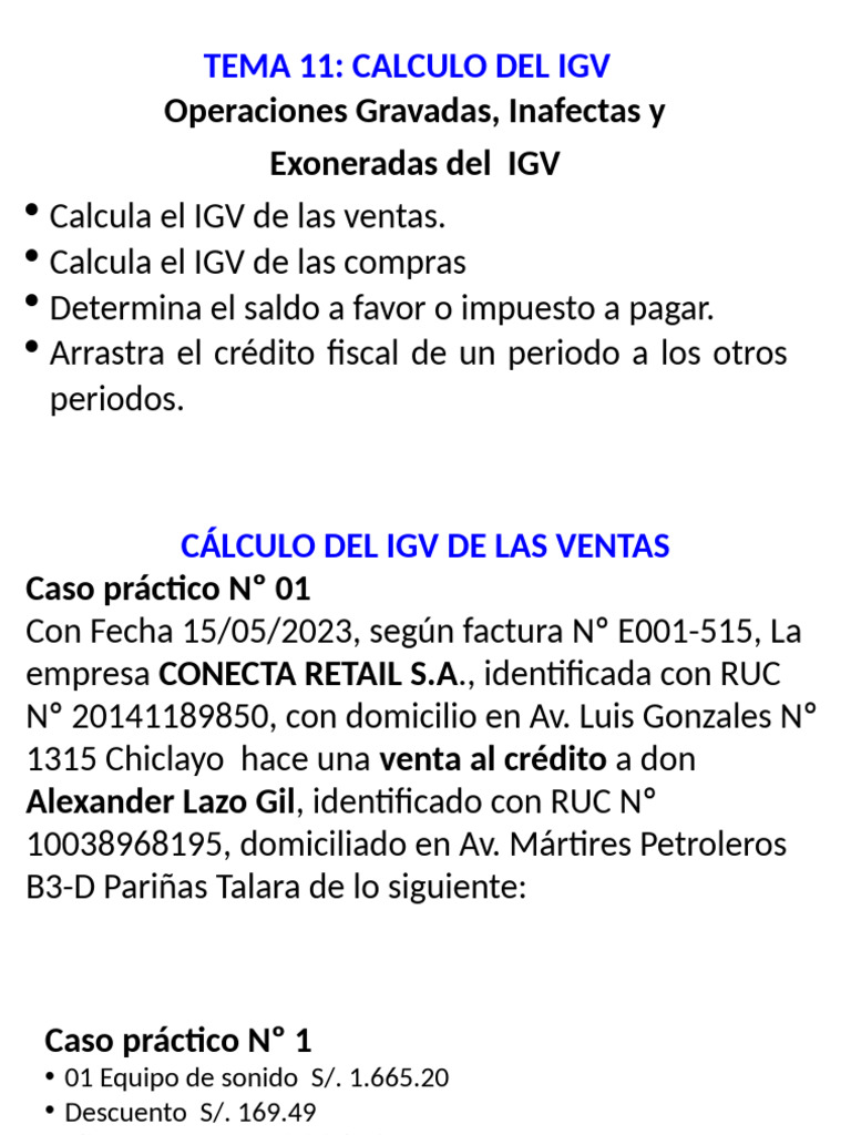 4 Casos Practico Igv Registro Ventas | PDF