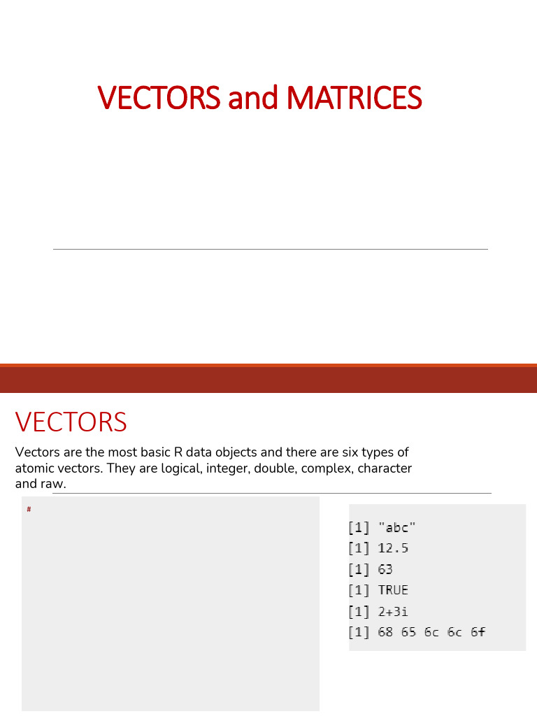 Vectors_Matrices | PDF