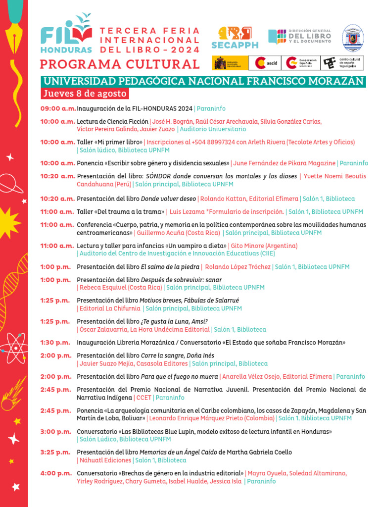Programa FIL Honduras 2024 Web F | PDF