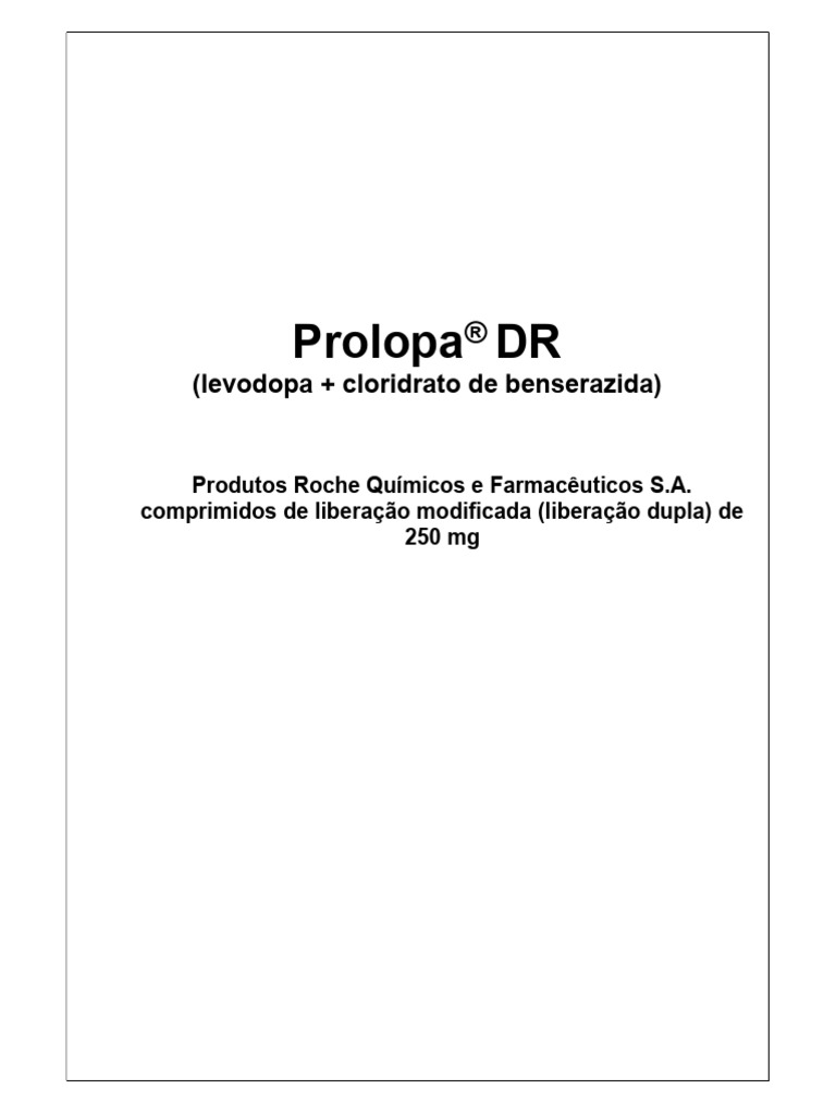 Prolopa - Bula para Pacientes | PDF | Dopamina | Enfermedad de Parkinson
