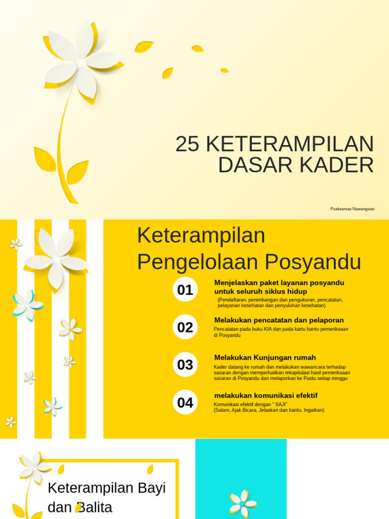 25 Keterampilan Dasar Kader | PDF