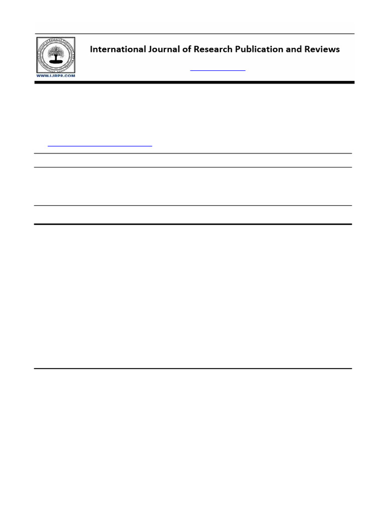 IJRPR22958 | PDF