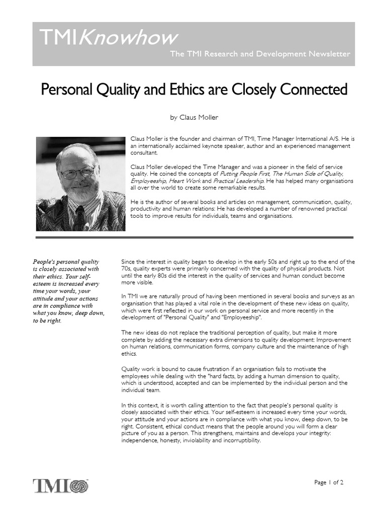 Personal Quality | PDF