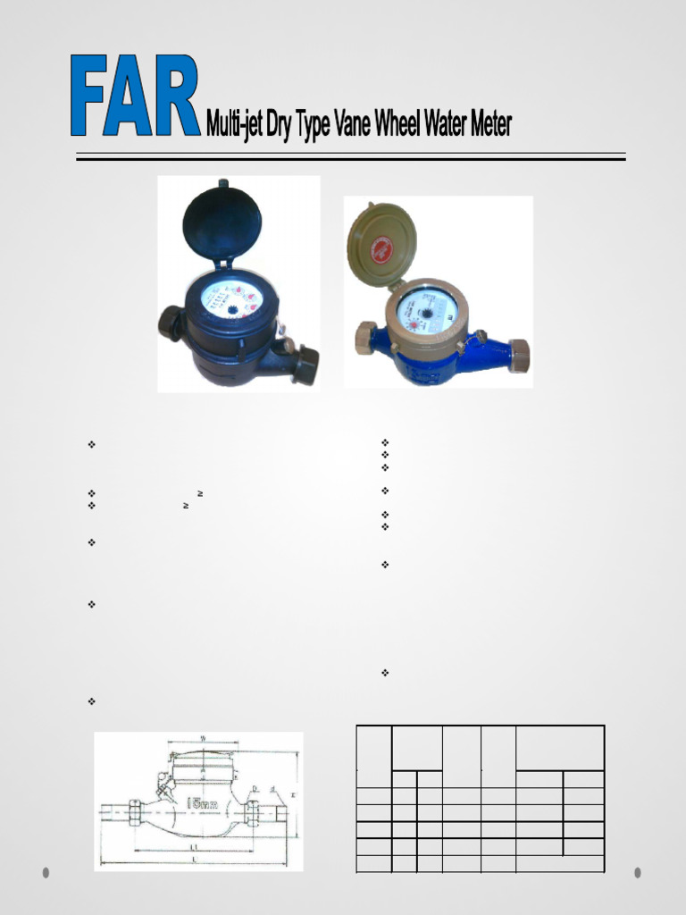 Far Water Meter Brochures | PDF