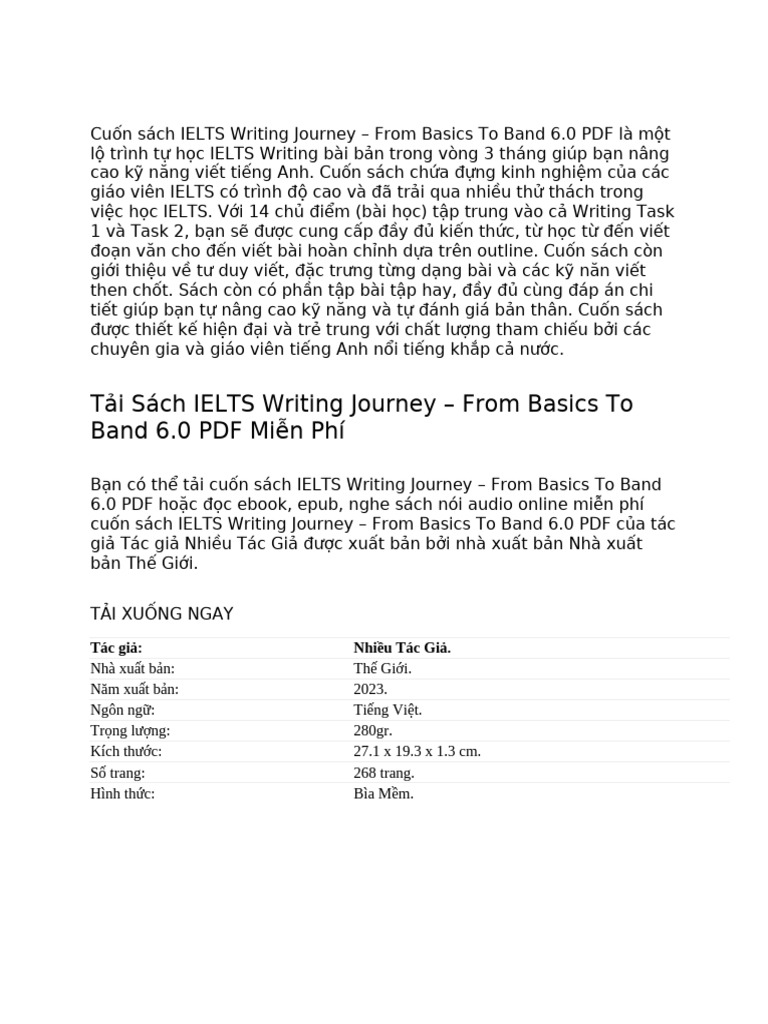 Cuốn sách IELTS Writing Journey | PDF