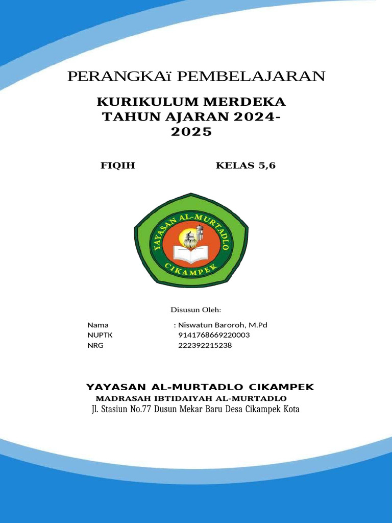 Niswah - Perangkat Pembelajaran Fiqih 5,6 Mi | PDF