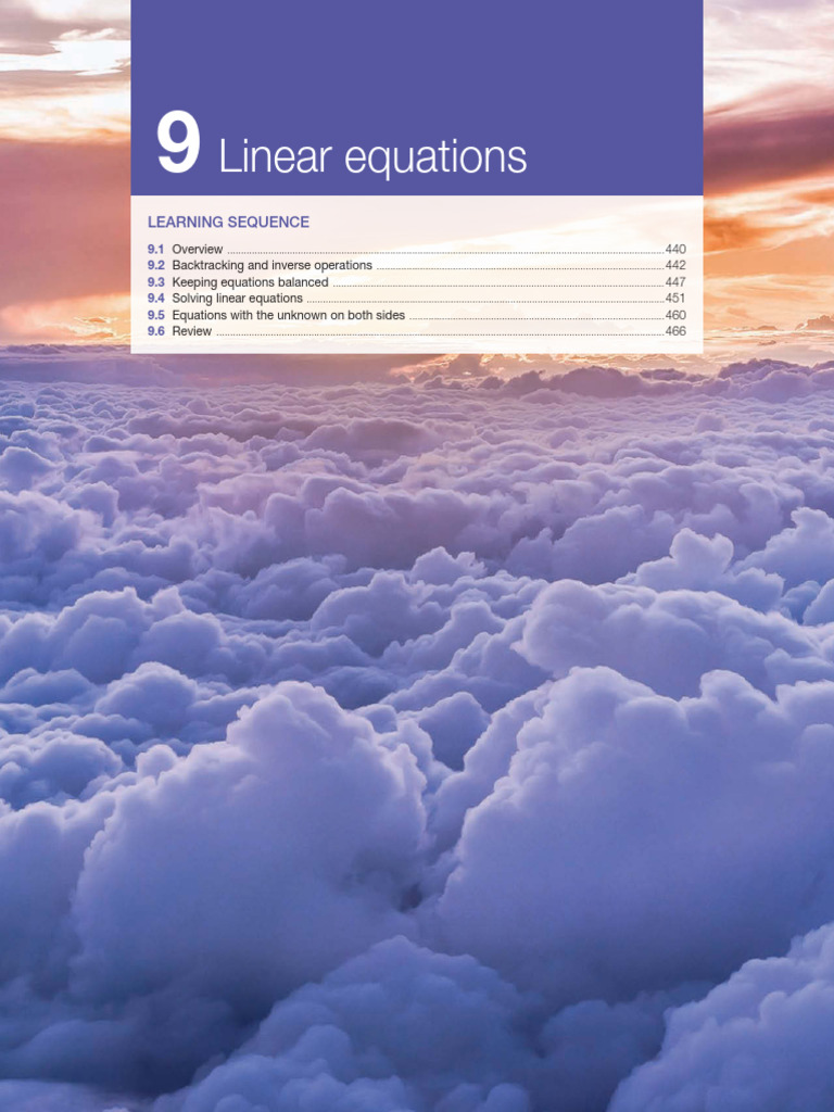 Linear Equations PDF | PDF