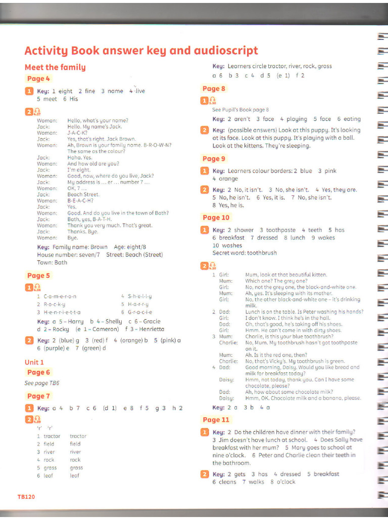 625 - 3 - Power Up 2. Activity Book. Key and Audioscript - 2018, 13p | PDF