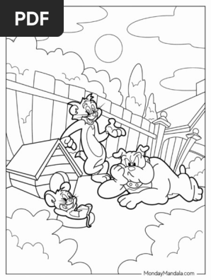 Tom And Jerry Spike Coloring Pages Coloring Home Download Tom And