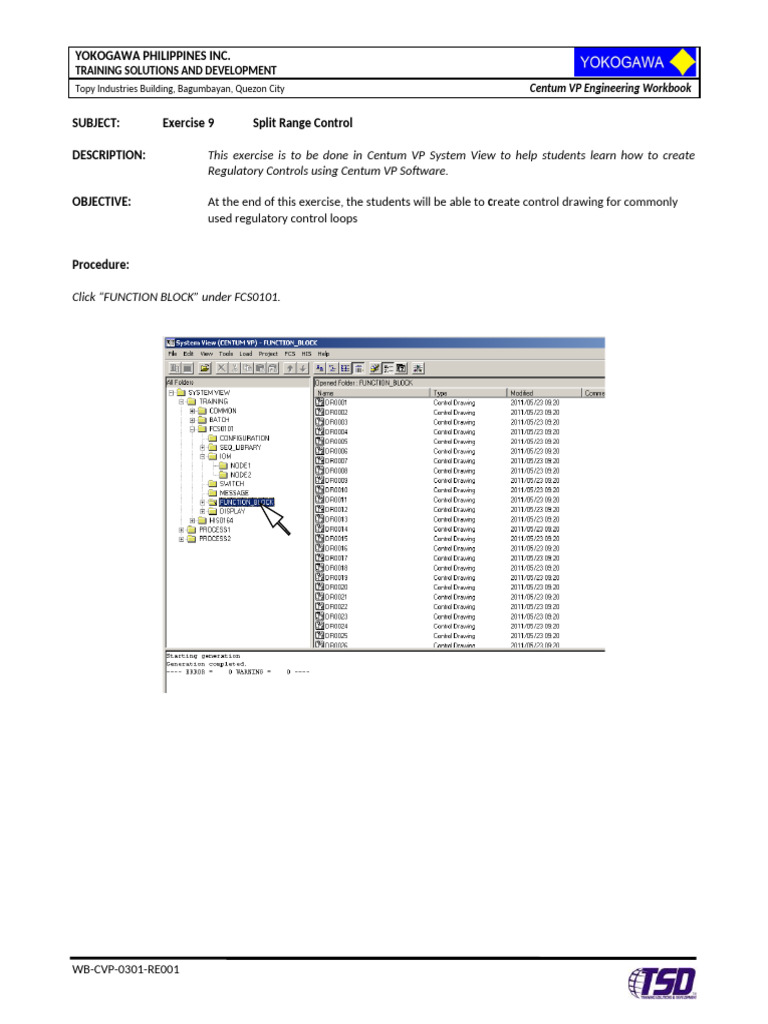 CentumVP Workbook - Exer 9 Split Range Control | PDF