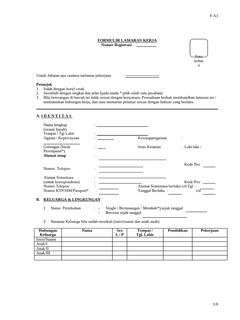 Form Assessment Application Patra Sk Pdf
