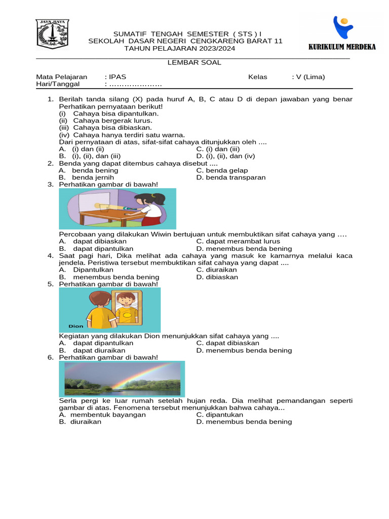 kelas 5 STS 1 IPAS | PDF
